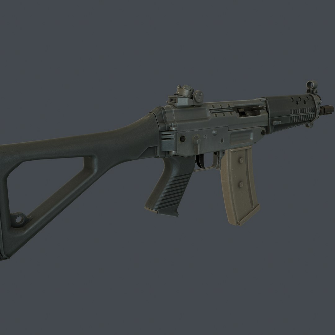 3d Model 552 Commando Rifle