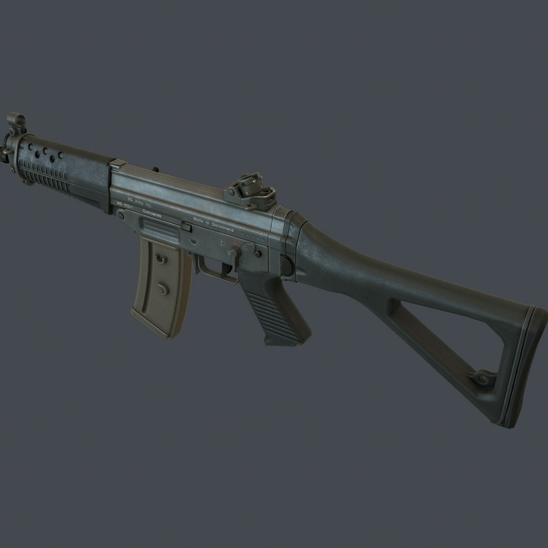 3d Model 552 Commando Rifle