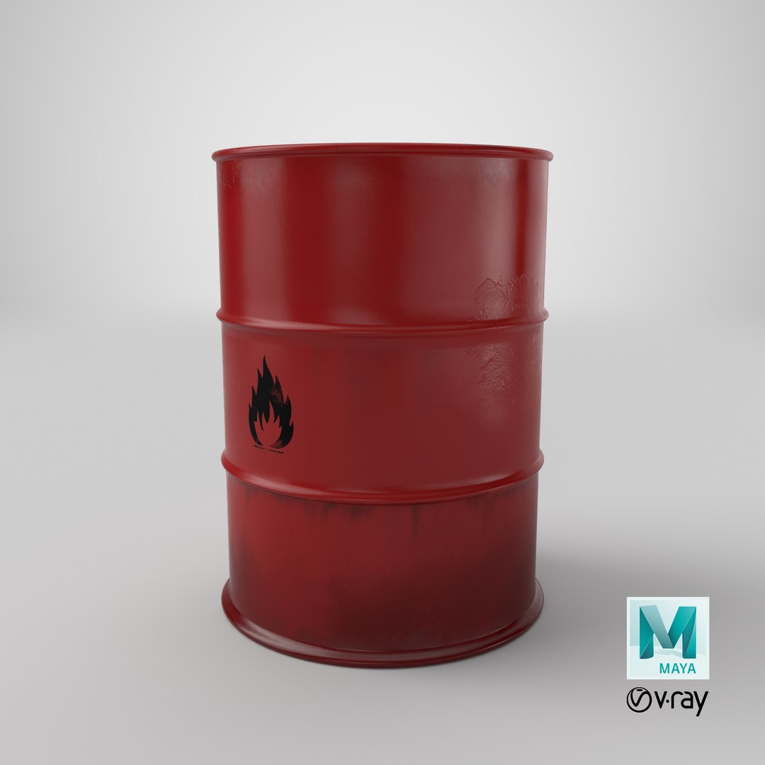 Explosive Flammable Barrel 3D Model - TurboSquid 1275461