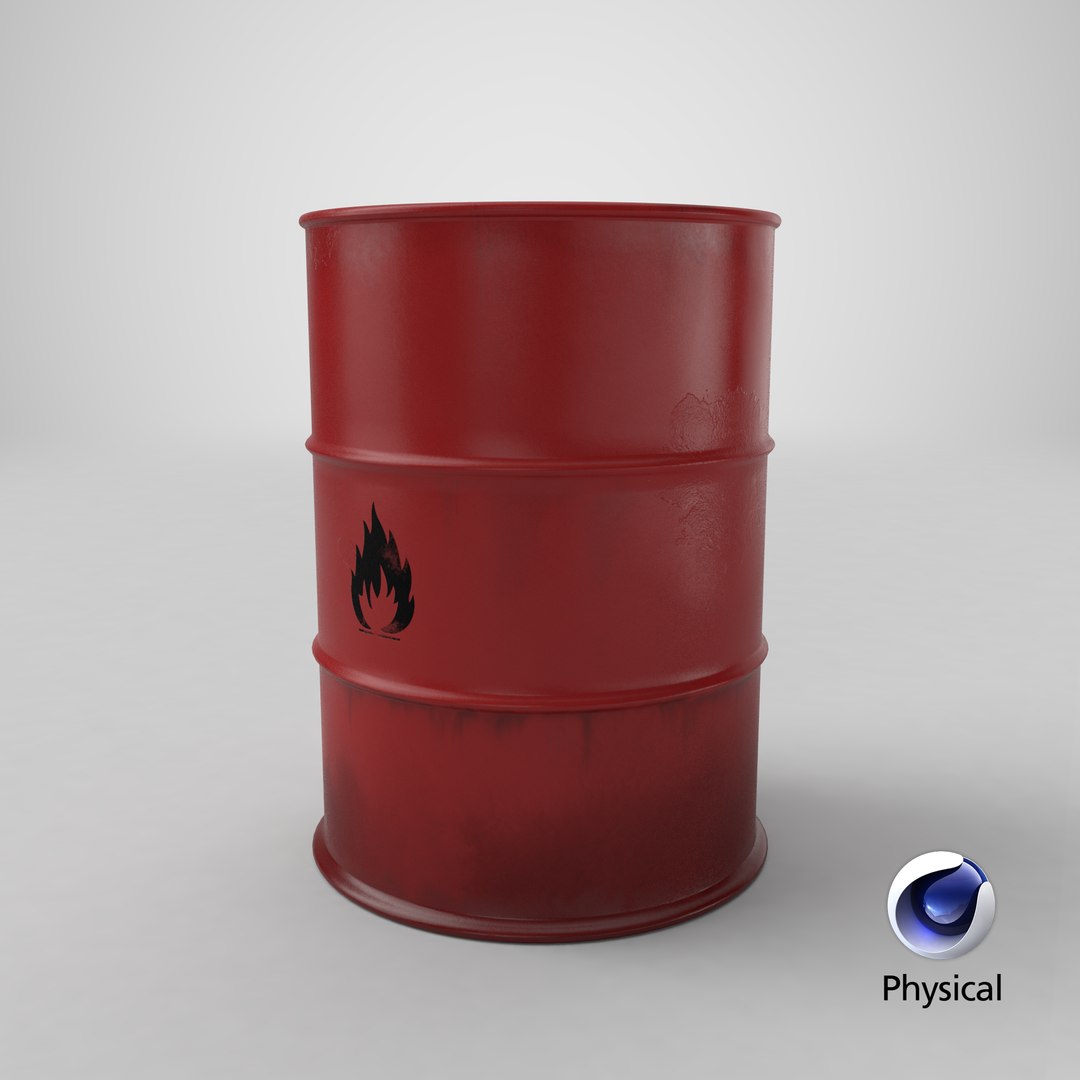 Explosive Flammable Barrel 3D Model - TurboSquid 1275461