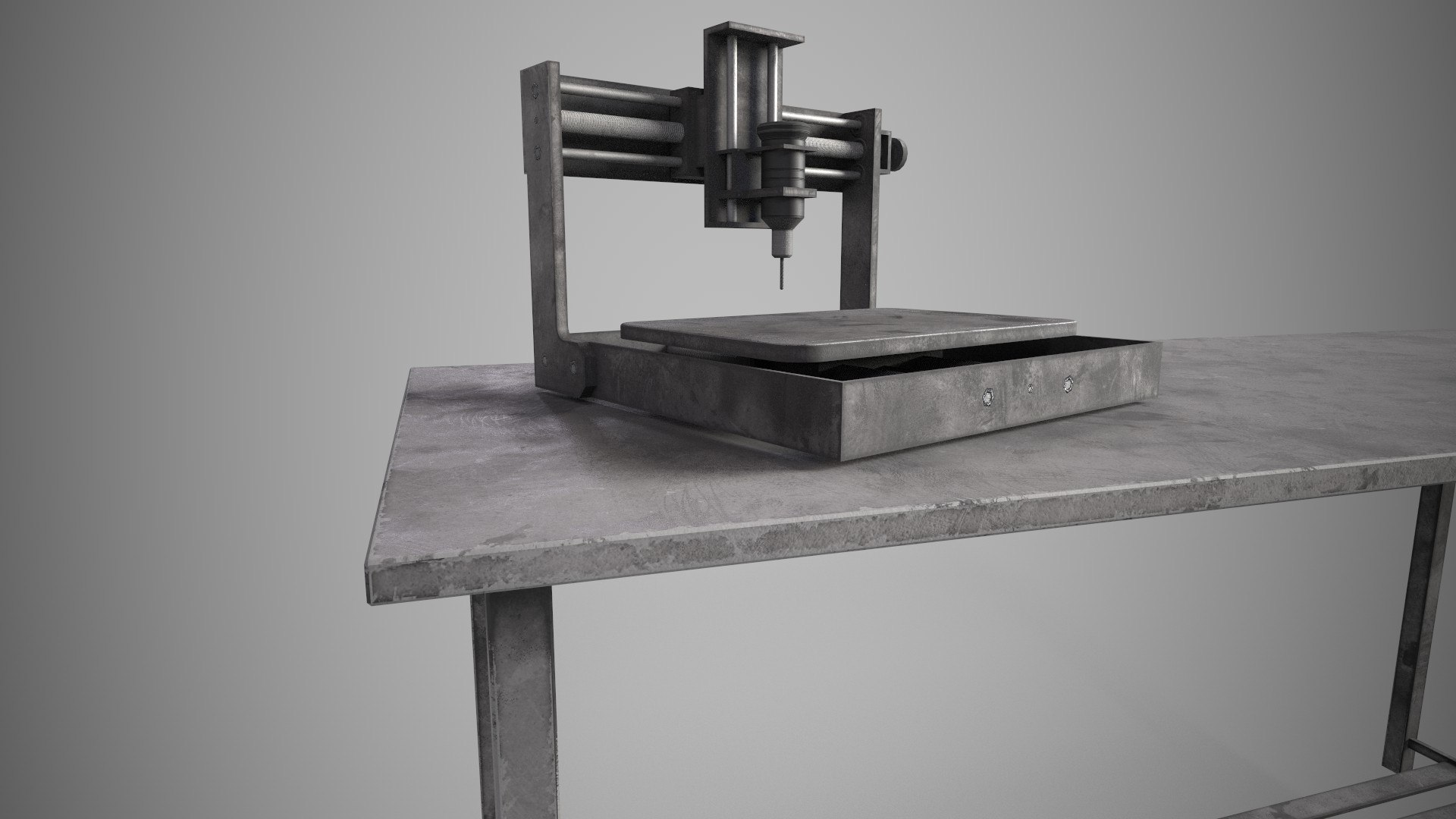 CNC Table 3D Model - TurboSquid 2360074