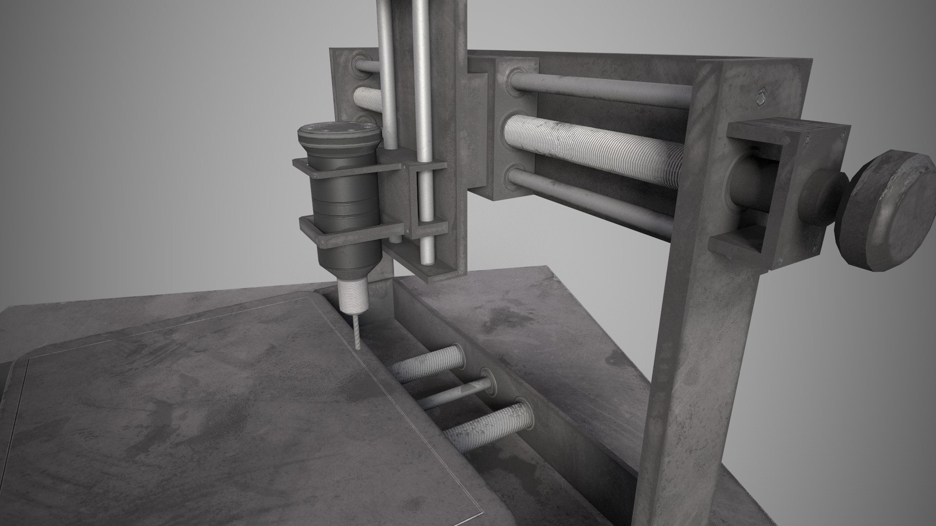 CNC Table 3D Model - TurboSquid 2360074