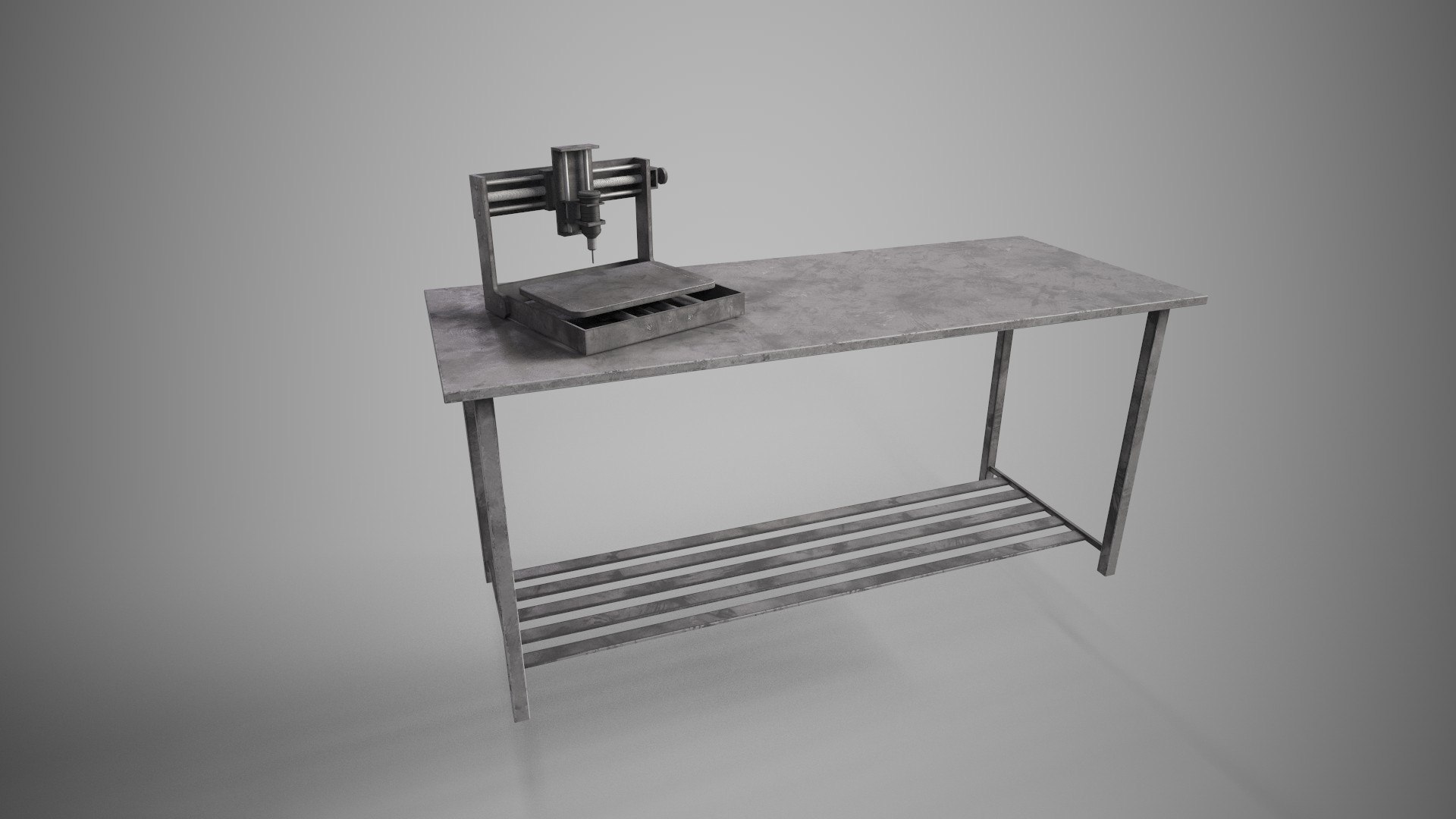 CNC Table 3D Model - TurboSquid 2360074