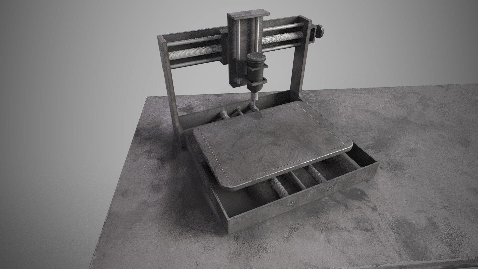 CNC Table 3D Model - TurboSquid 2360074