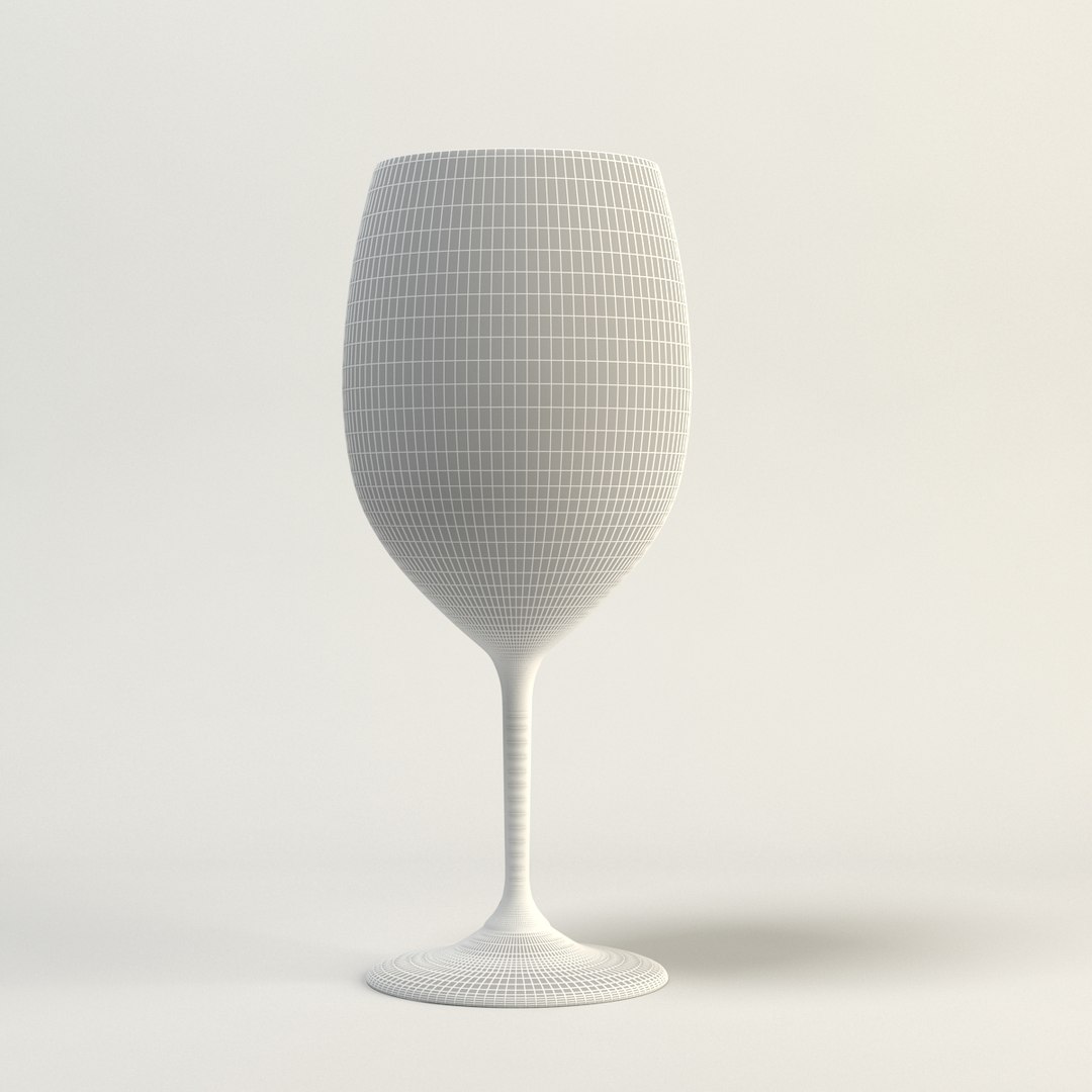 wine glass yellow 3d max