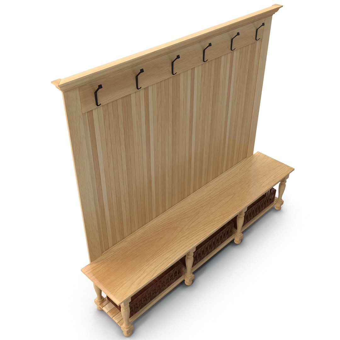 Entryway Storage Rack 3d Model