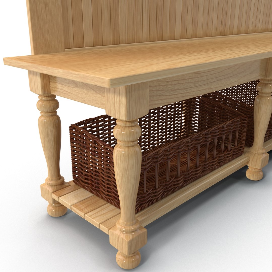 Entryway Storage Rack 3d Model