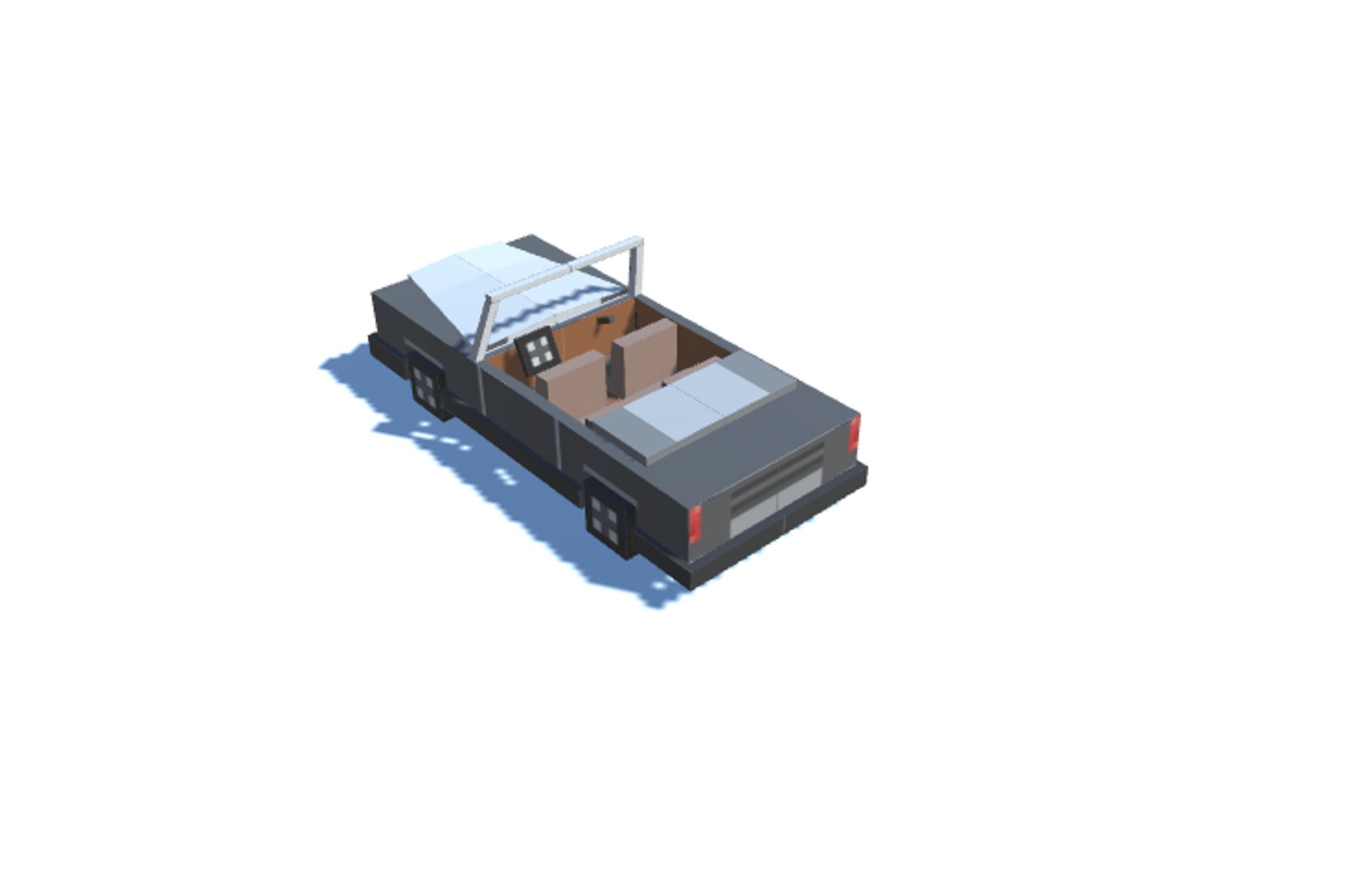 Minecraft Style Car Fbx