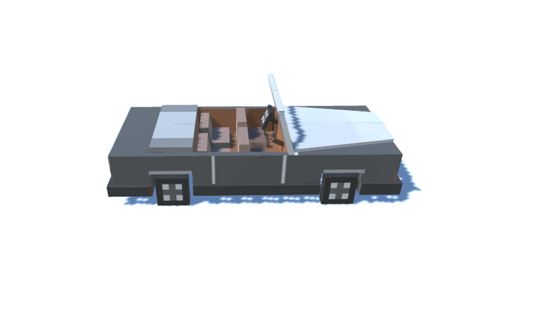 Minecraft Style Car Fbx
