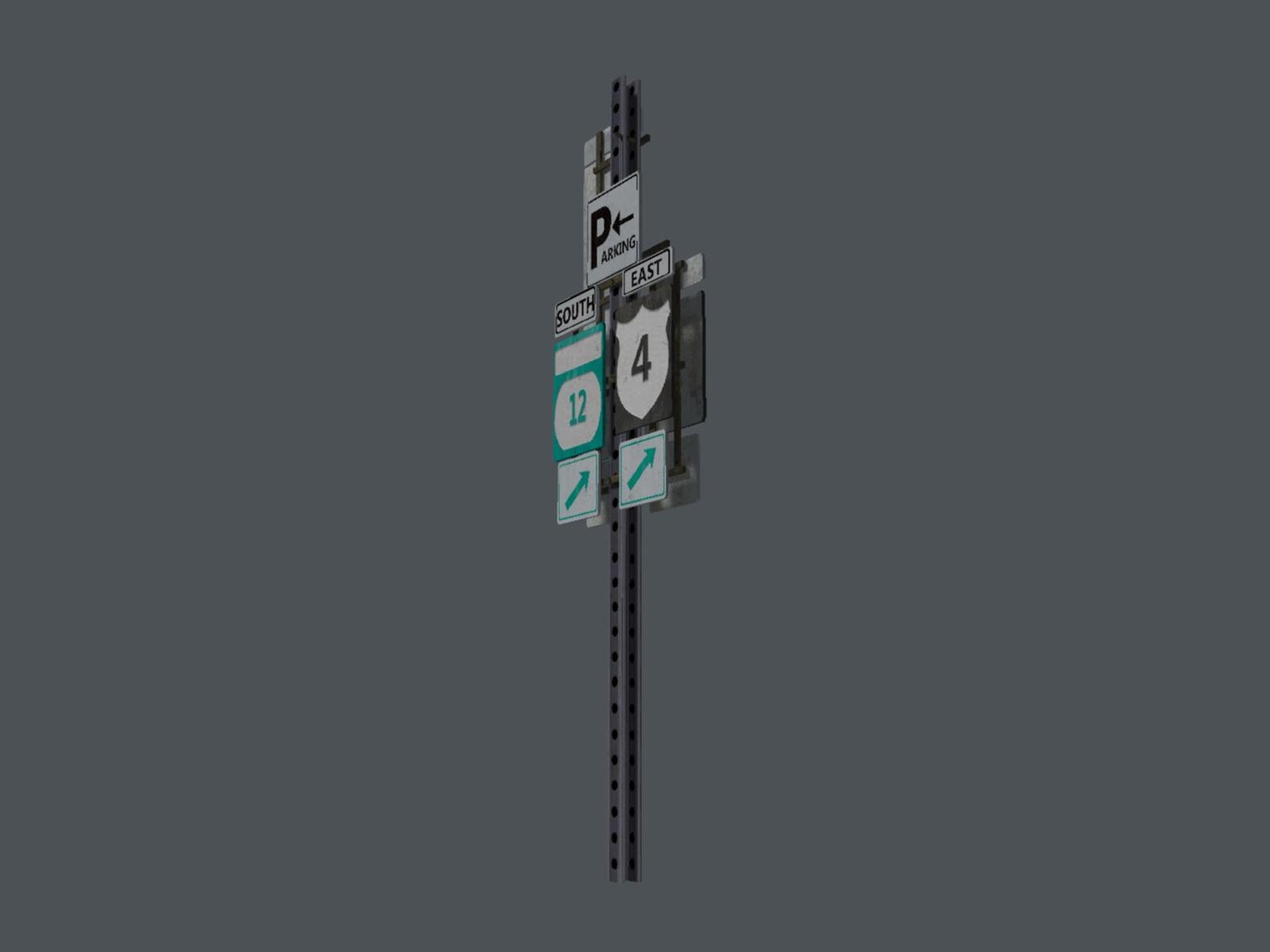 3d Model Pack Traffic Signs