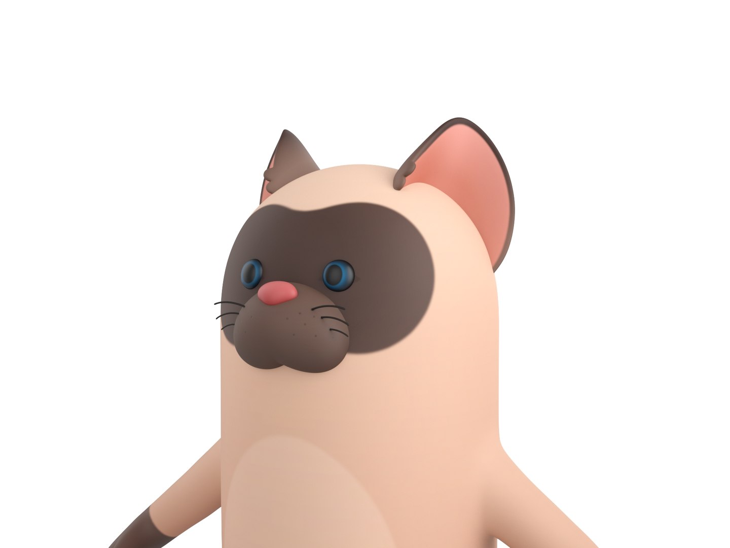 Siamese Cat Character Model - TurboSquid 2021206