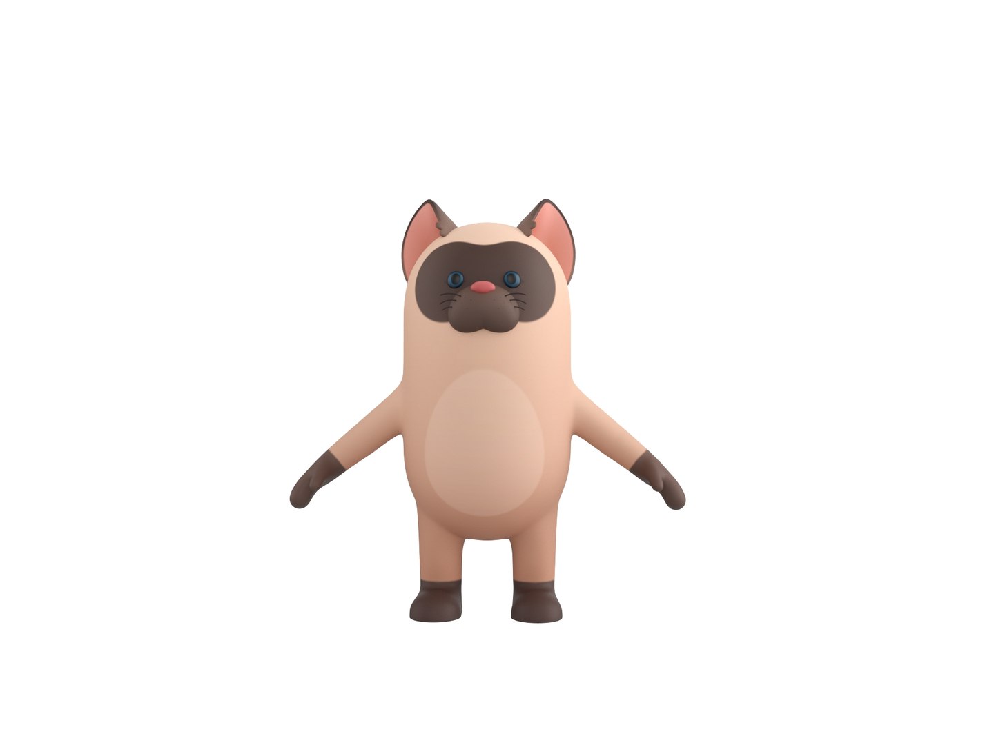 Siamese Cat Character Model - TurboSquid 2021206