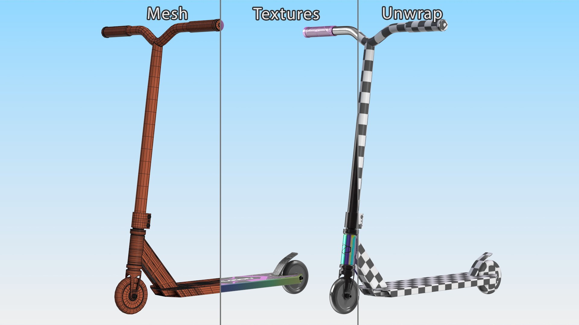 3D Stunt Scooter Fuzion X-3 Pro For Kids Model - TurboSquid 2026018