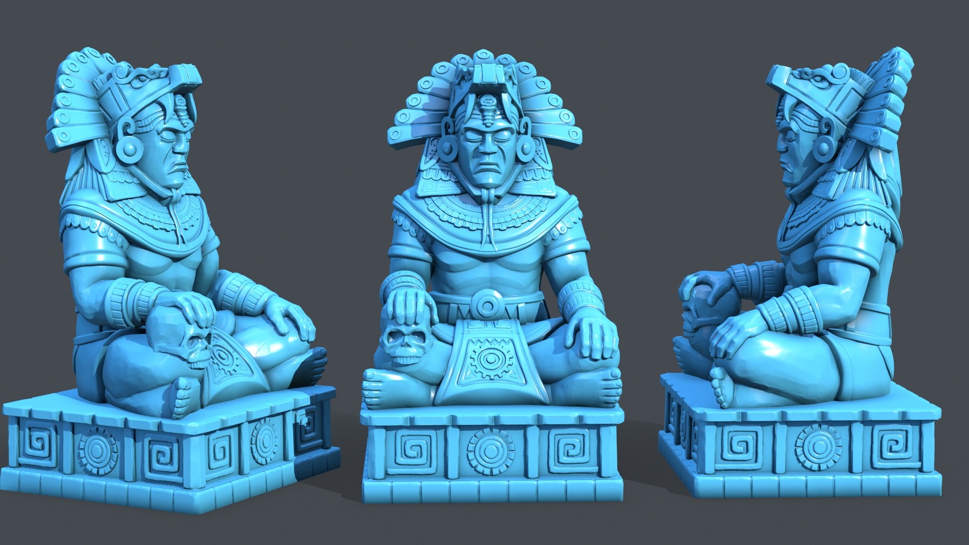 Statue Aztec Quetzalcoatl God HP 3D - TurboSquid 2222326