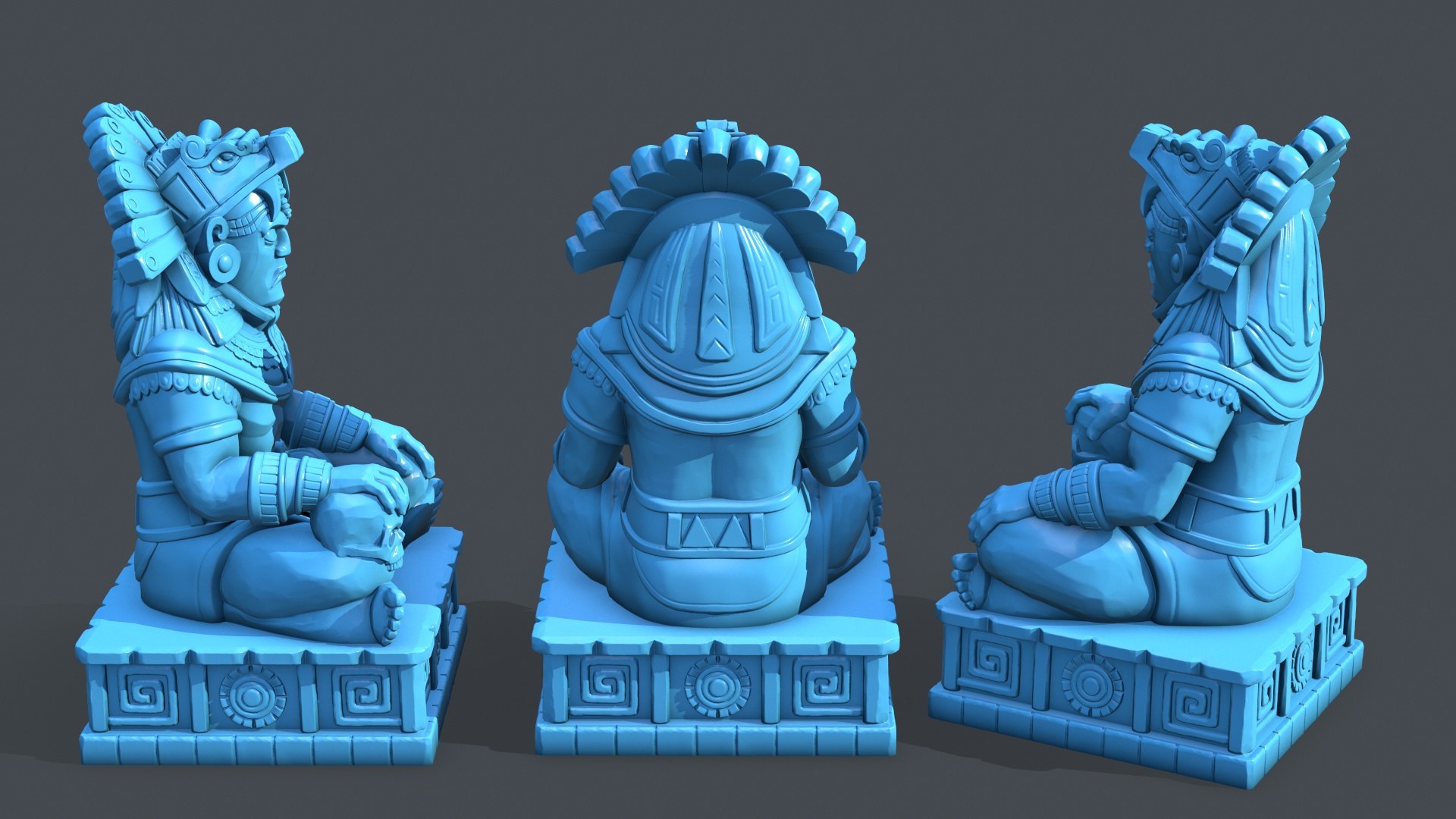 Statue Aztec Quetzalcoatl God HP 3D - TurboSquid 2222326