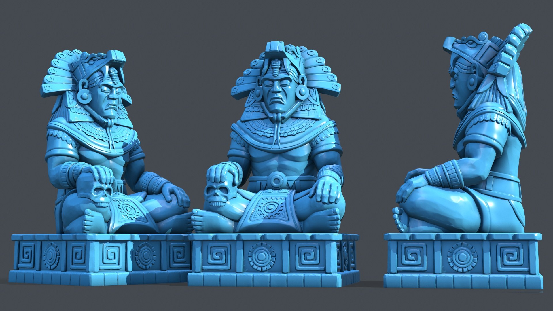 Statue Aztec Quetzalcoatl God HP 3D - TurboSquid 2222326