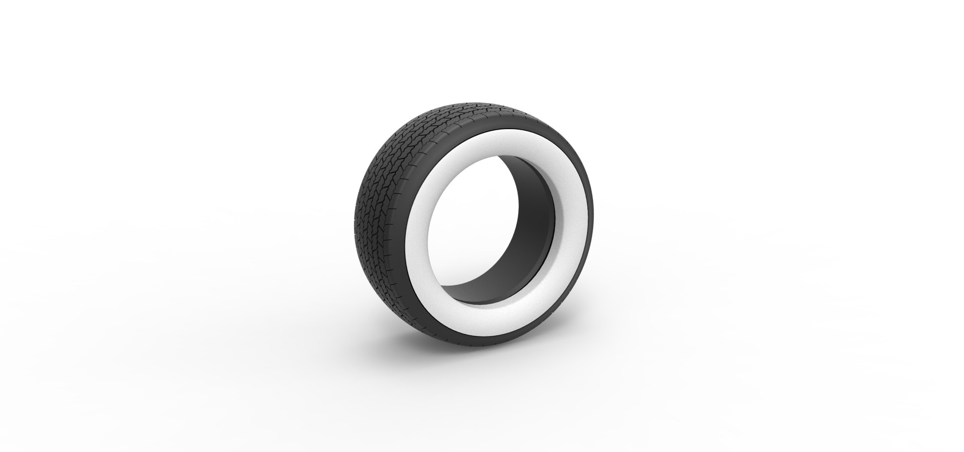 3D Diecast Whitewall Tire of Dirt Modified stock car Scale 1 to 25 ...