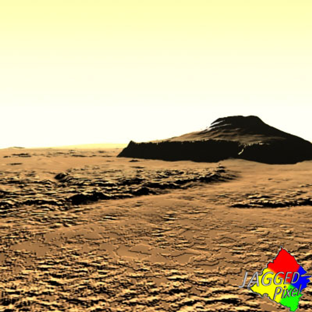 martian area mars terrain 3d model