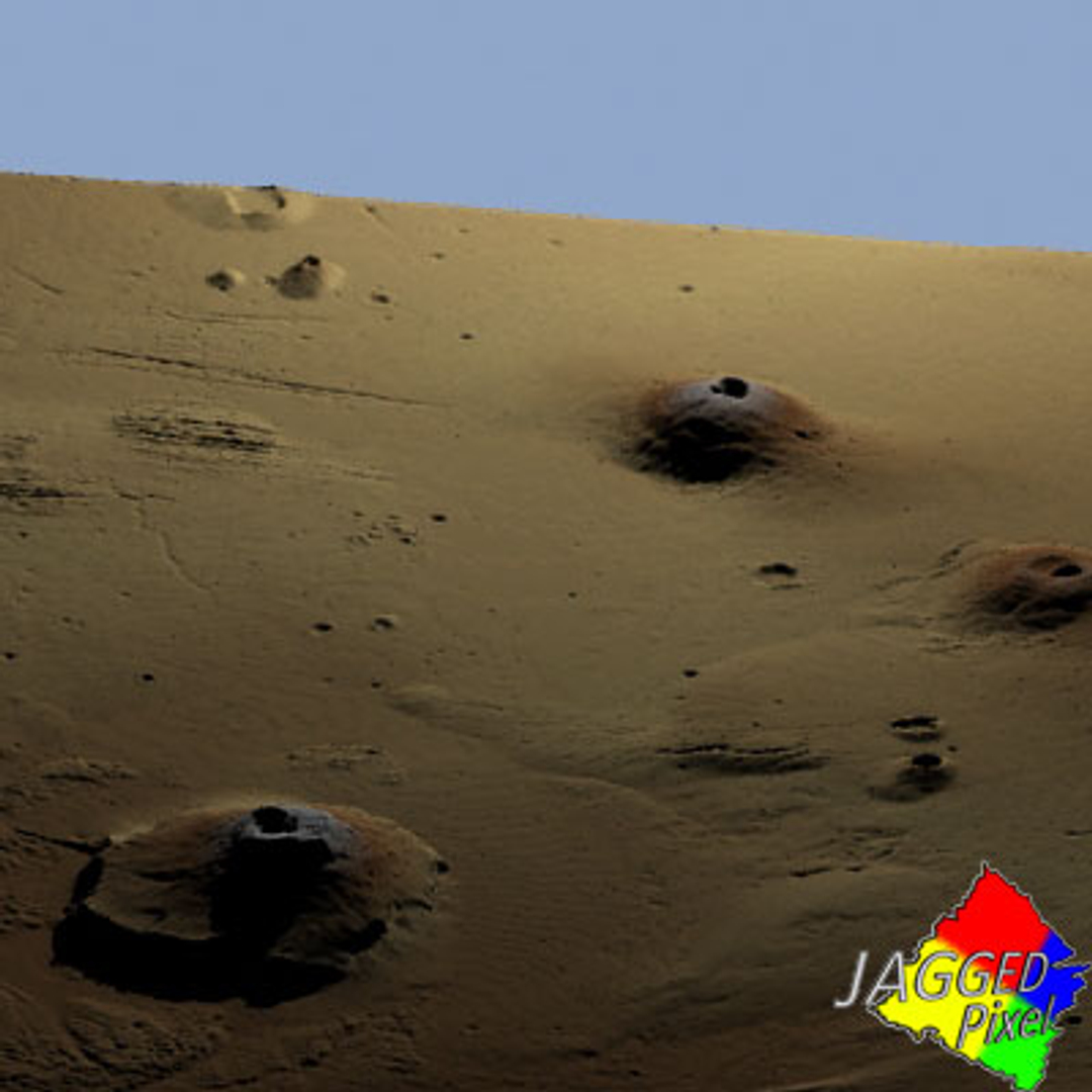 martian area mars terrain 3d model
