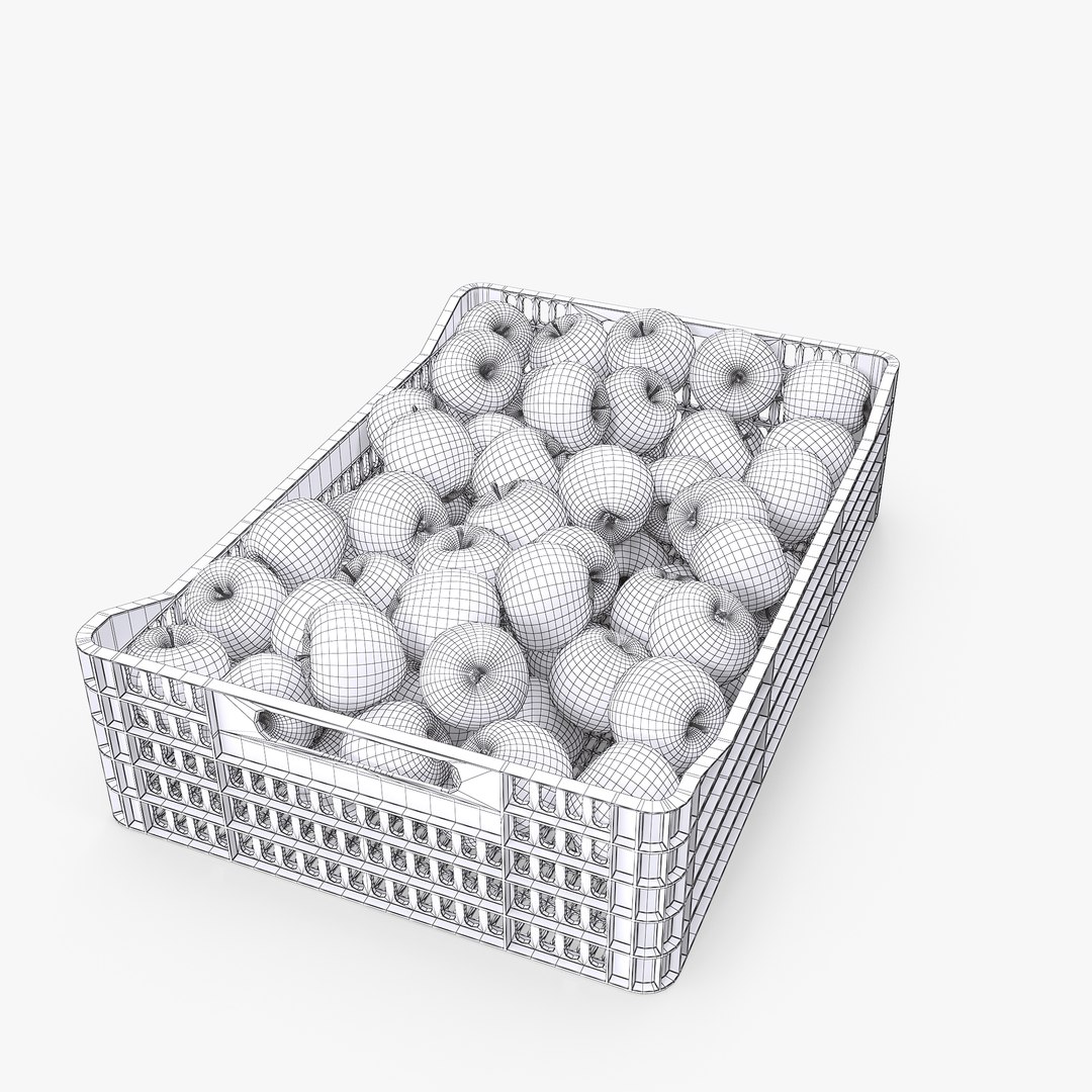 Apple Plastic Crate Model - TurboSquid 1307145