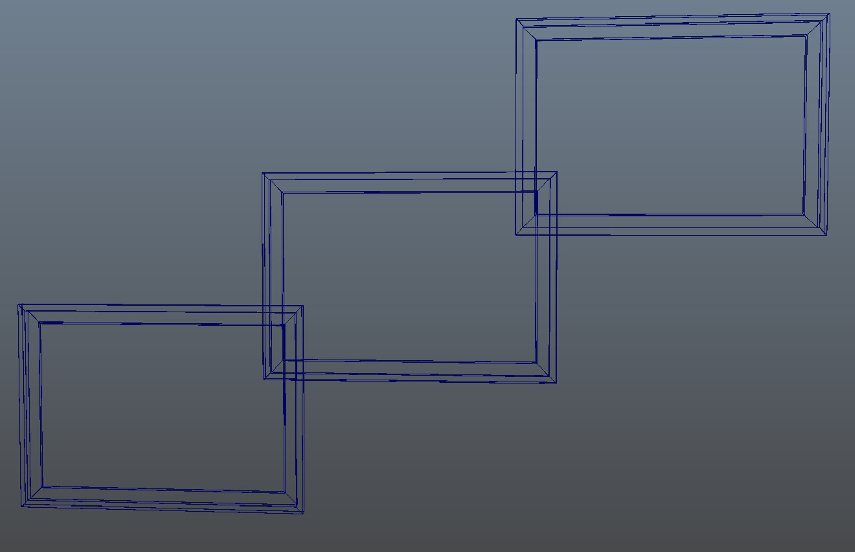 3dsmax Triple Photo Frame