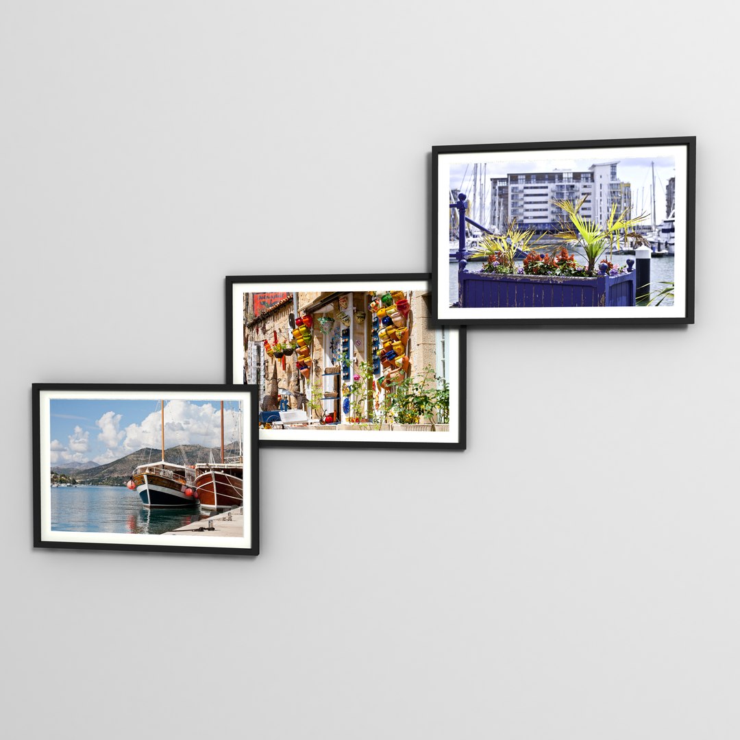3dsmax Triple Photo Frame
