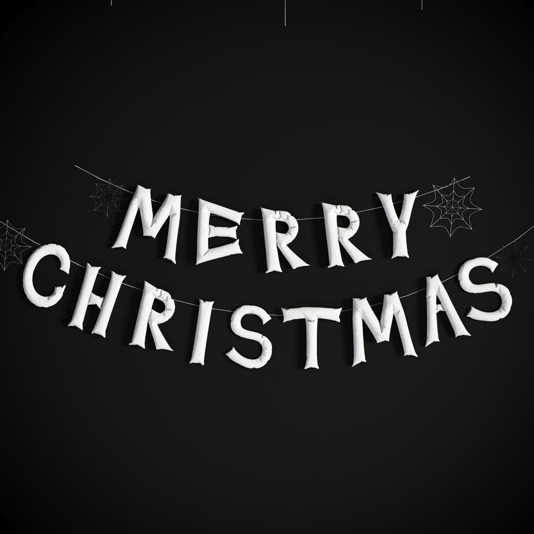 3D Balloons Merry Christmas Model - TurboSquid 2014936