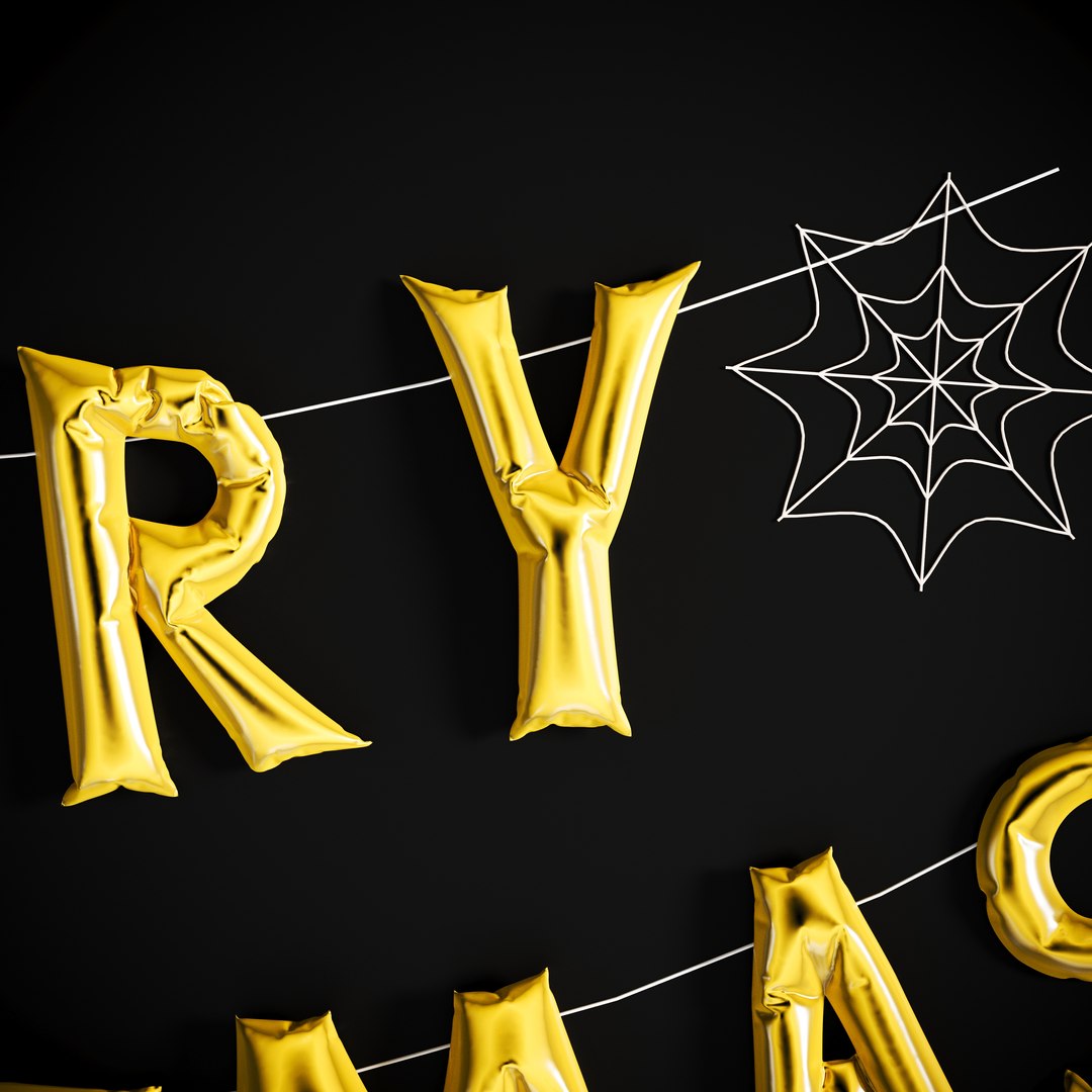 3D Balloons Merry Christmas Model - TurboSquid 2014936