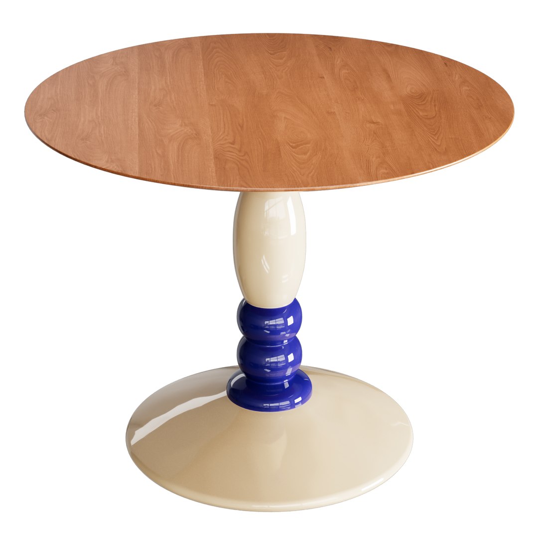 3D Model Dining Table Zara Round Metal Wooden Table - TurboSquid 2362760