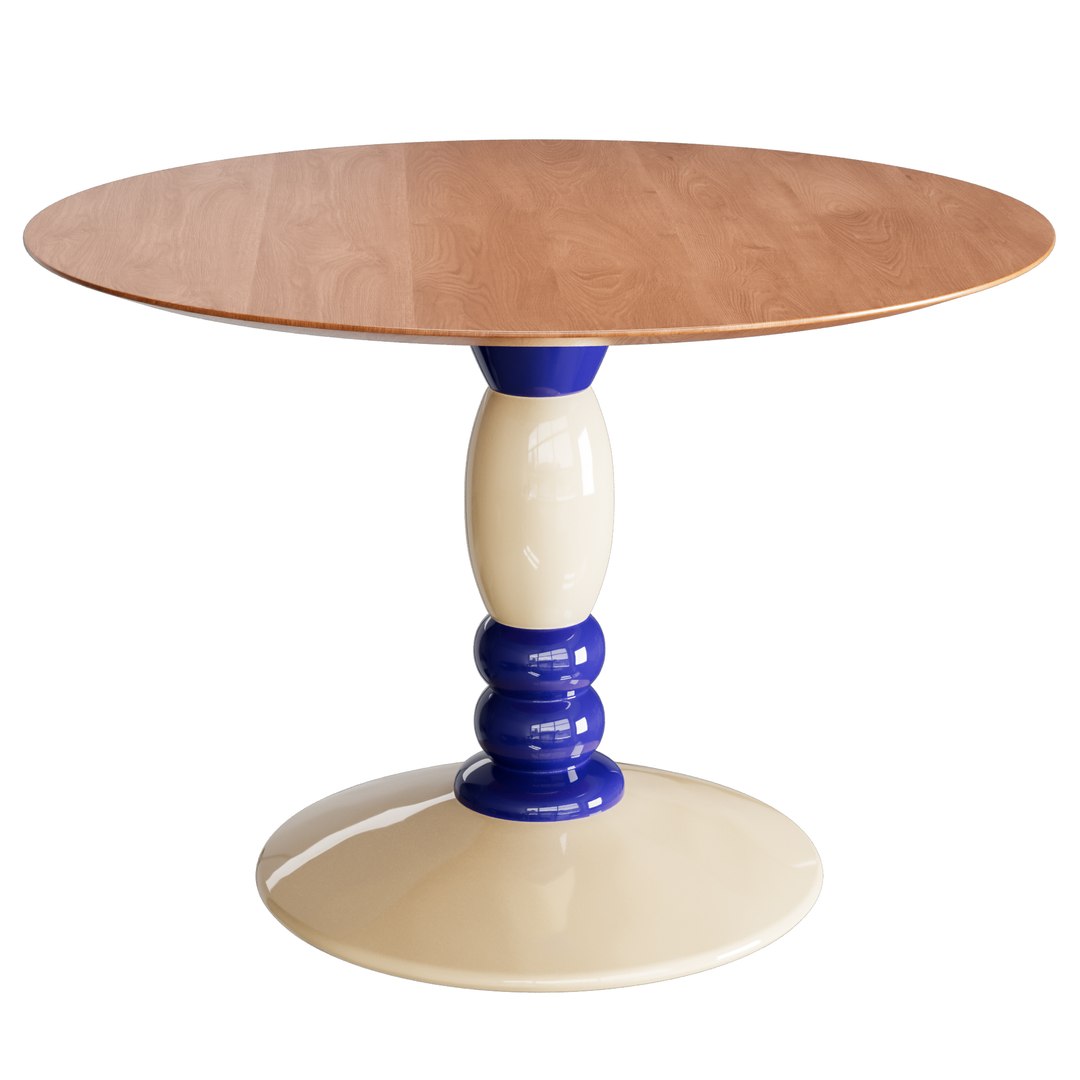3D Model Dining Table Zara Round Metal Wooden Table - TurboSquid 2362760