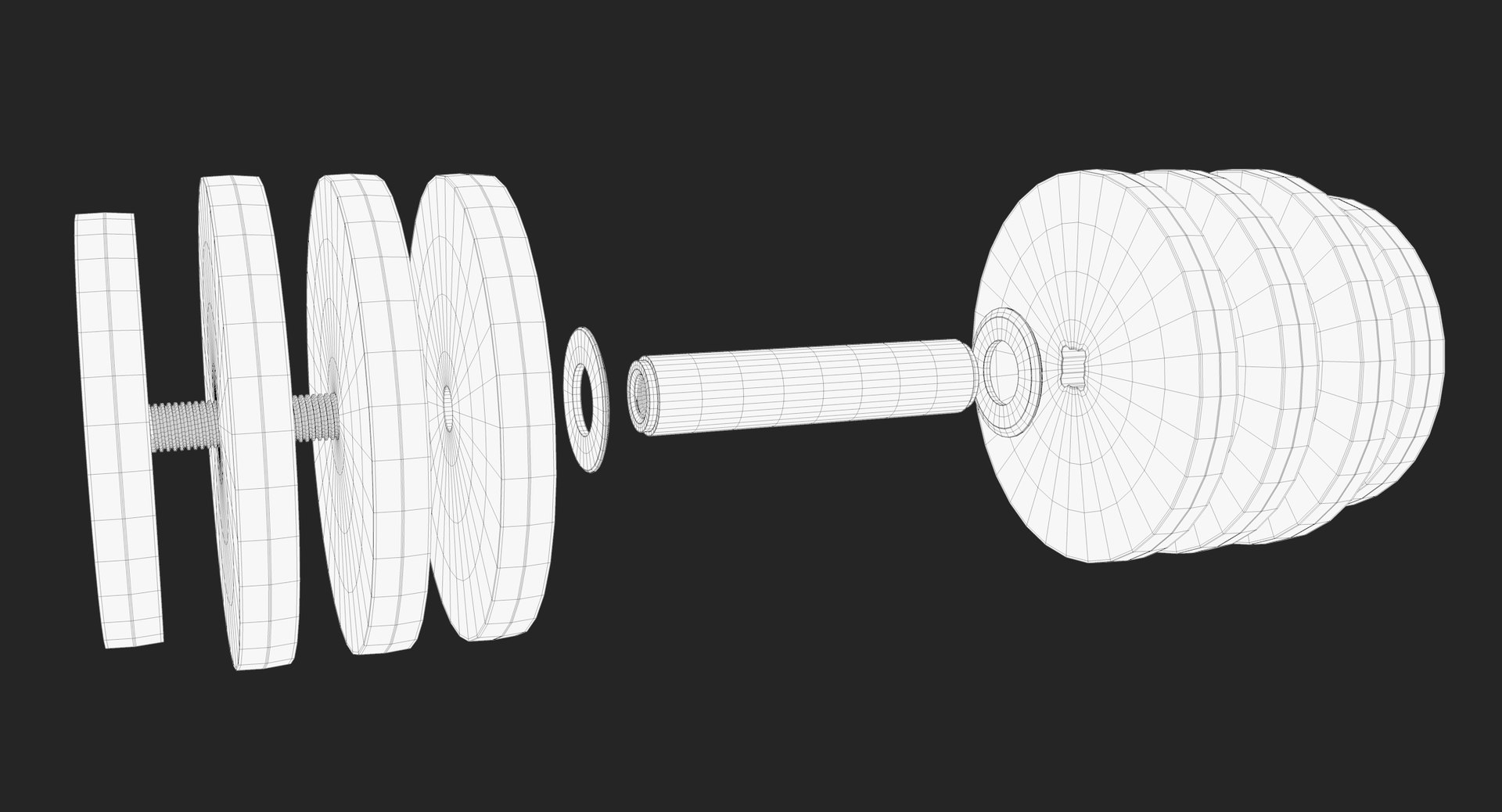 Realistic Dumbbell 3D Model - TurboSquid 1279427