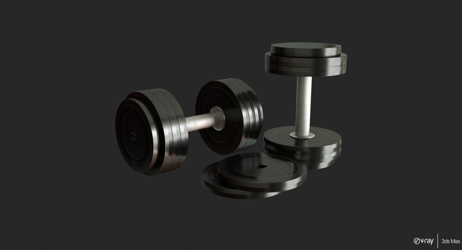 Realistic Dumbbell 3D Model - TurboSquid 1279427