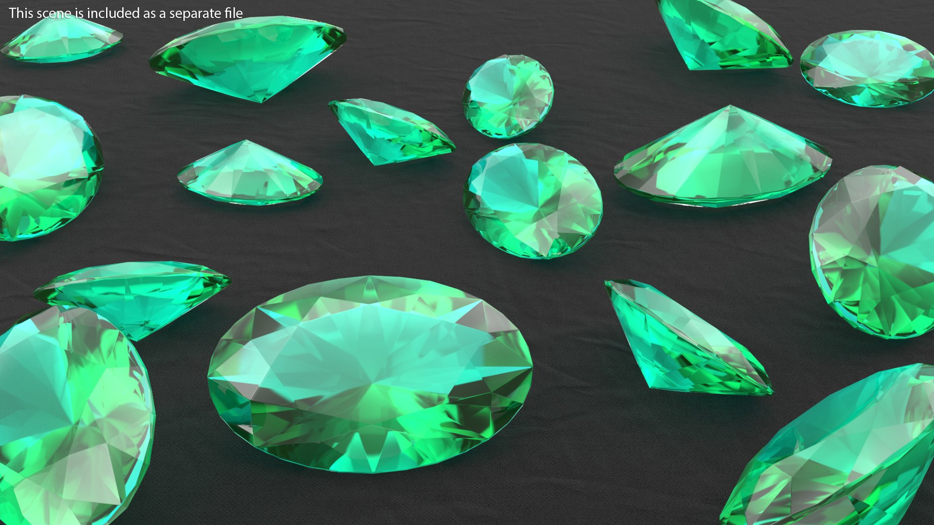 Oval Cut Emerald 3D model - TurboSquid 1863272