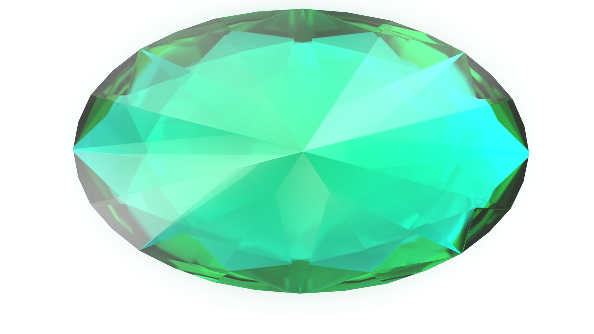 Oval Cut Emerald 3D model - TurboSquid 1863272