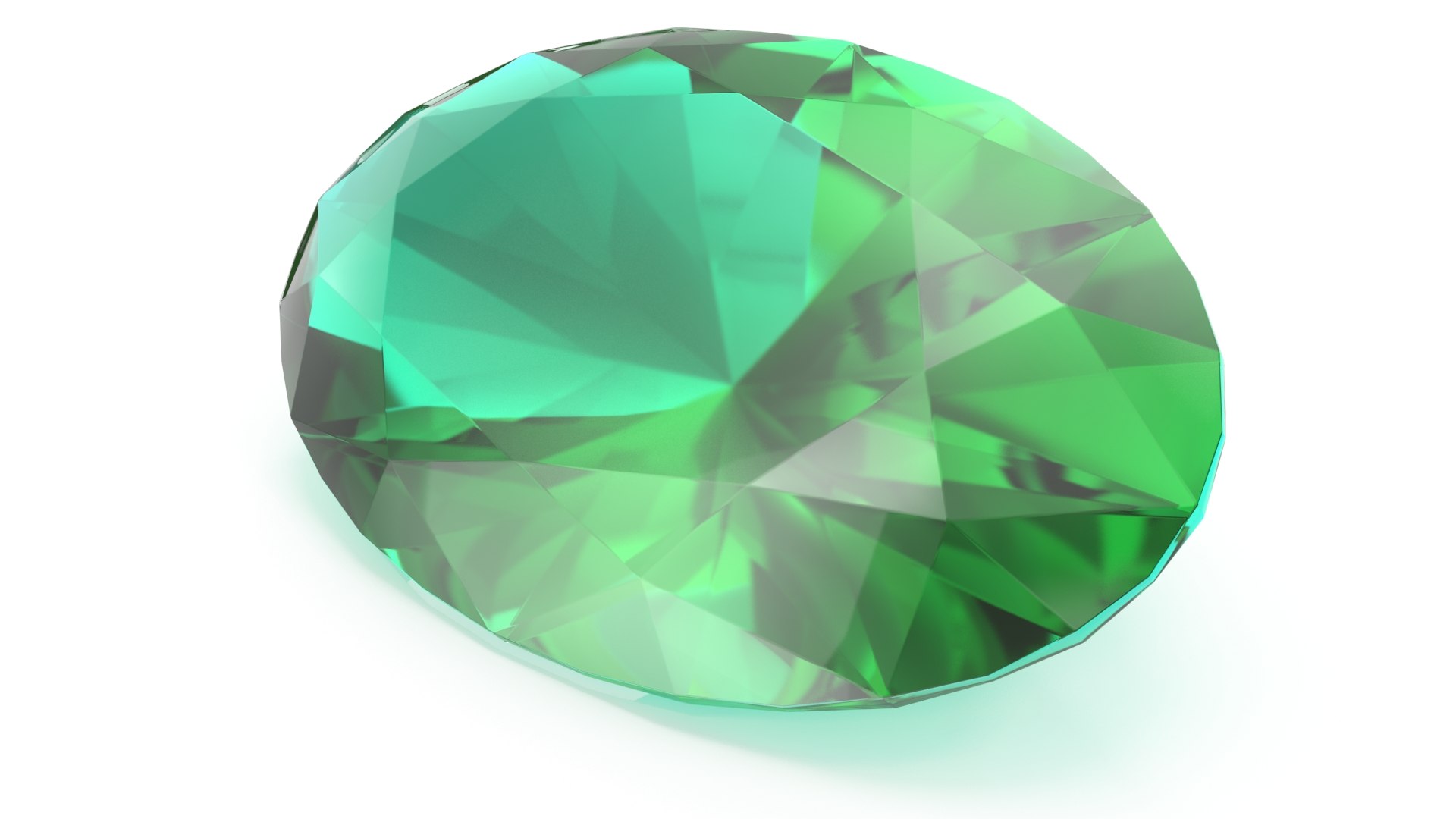 Oval Cut Emerald 3D model - TurboSquid 1863272