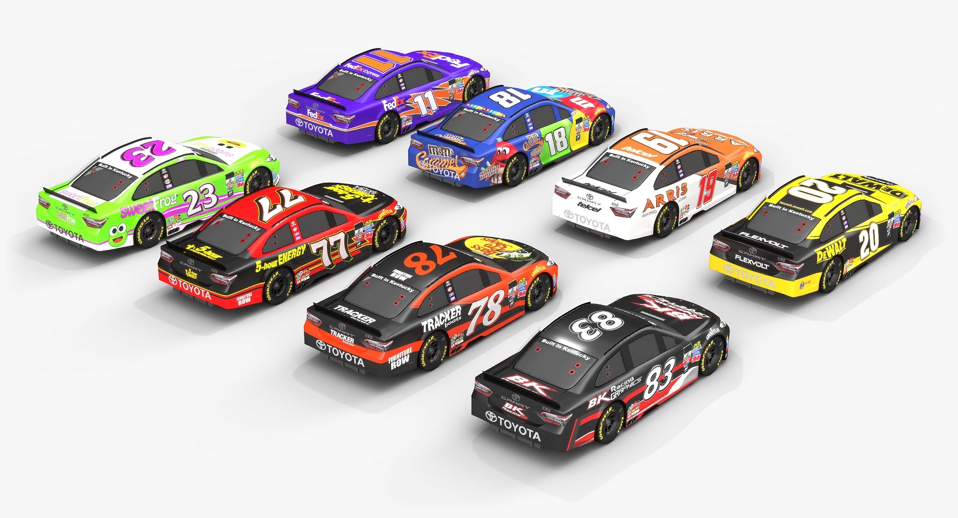 3D nascar chevrolet ss toyota camry model - TurboSquid 1254032
