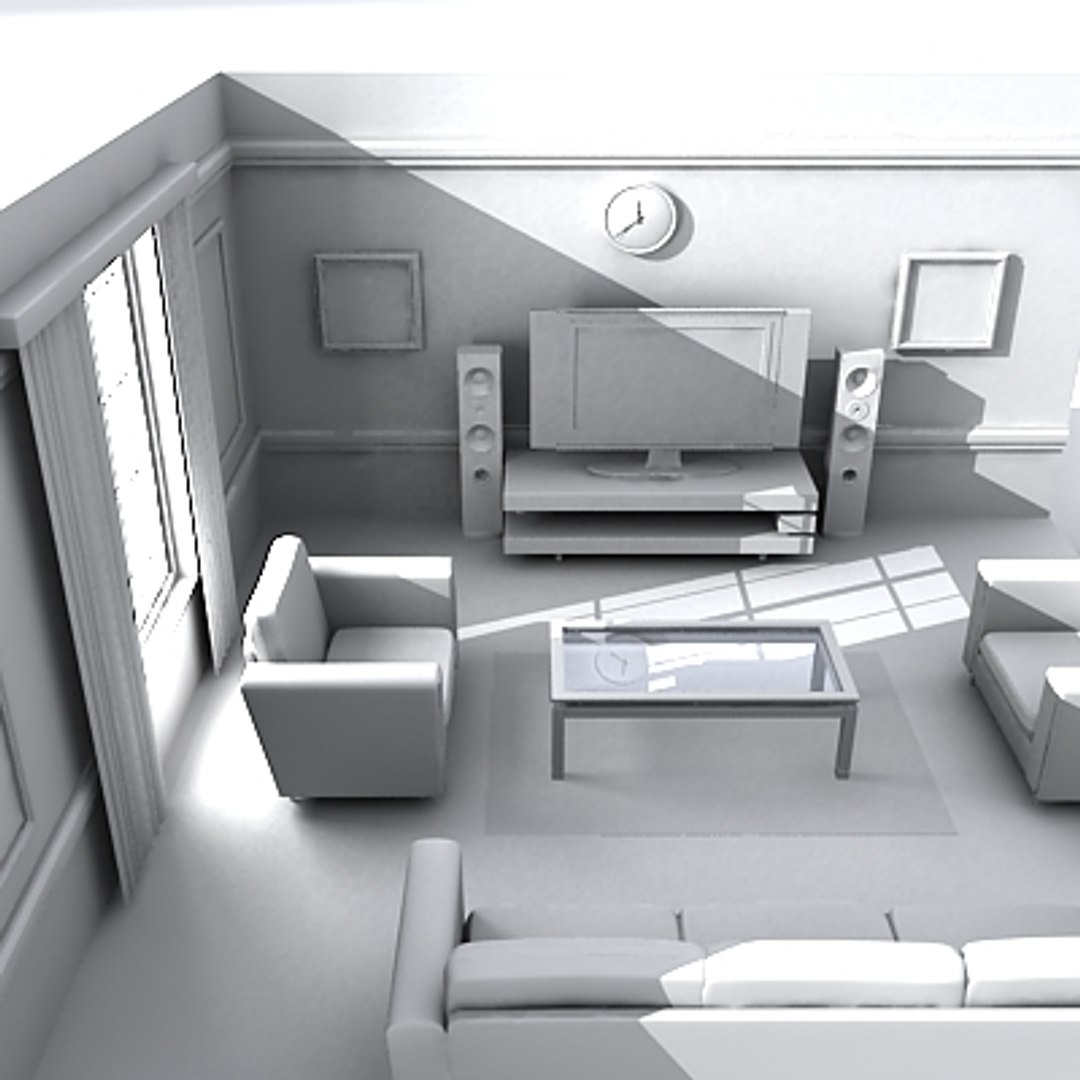 Living Room 3d Max