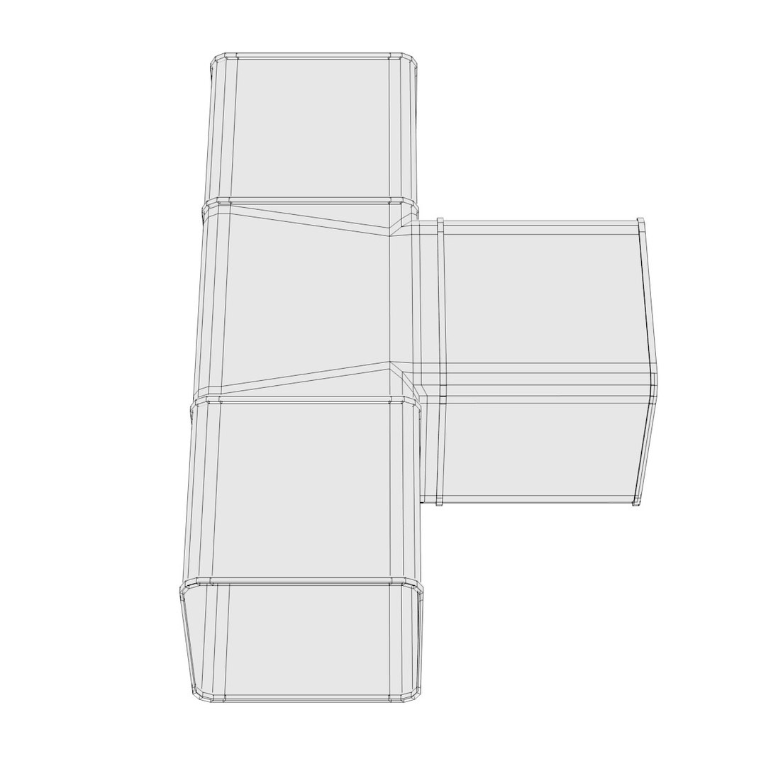 3d Model Square Pipe