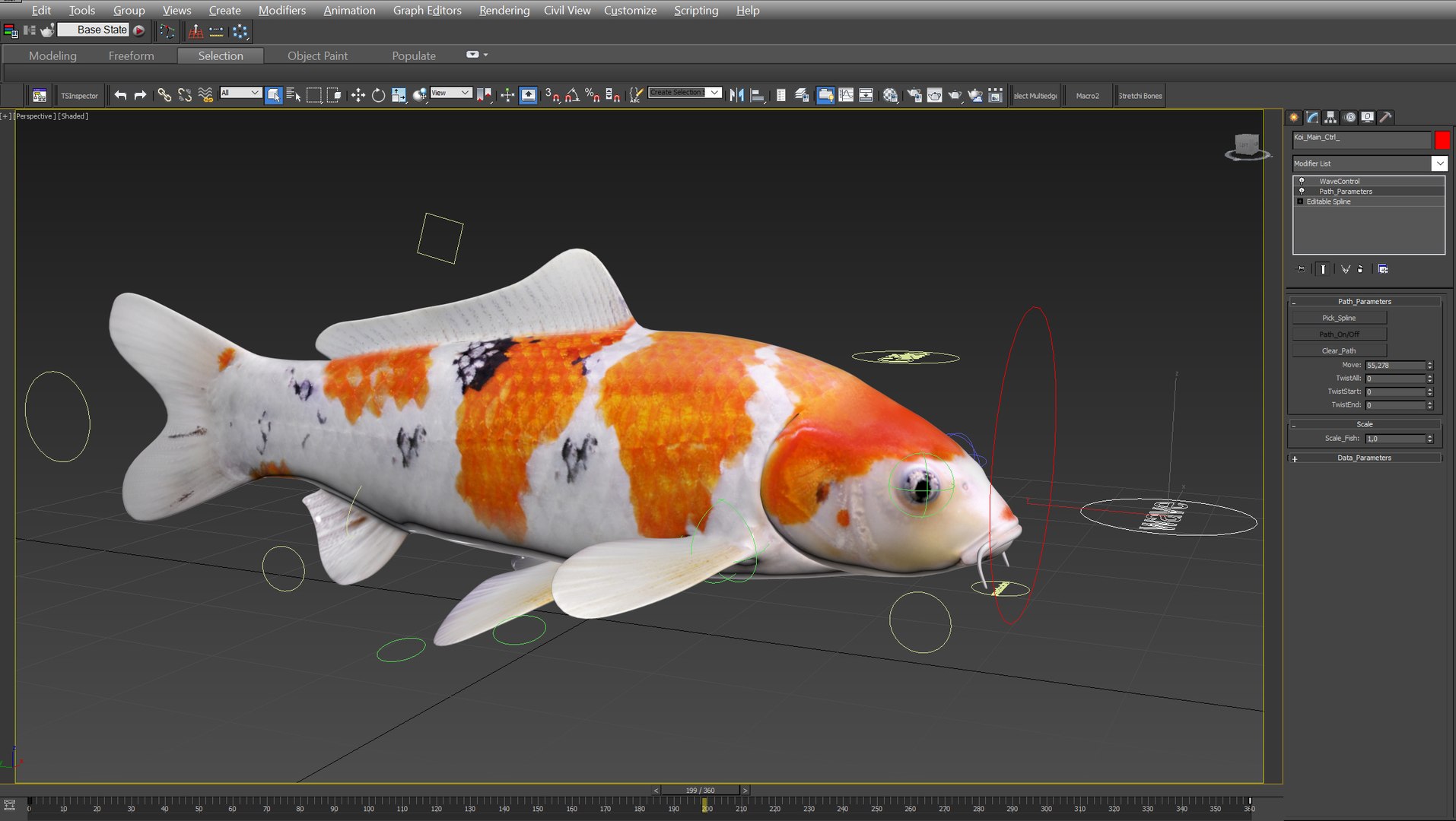 3D Model Koi Fish Animation - TurboSquid 1409075