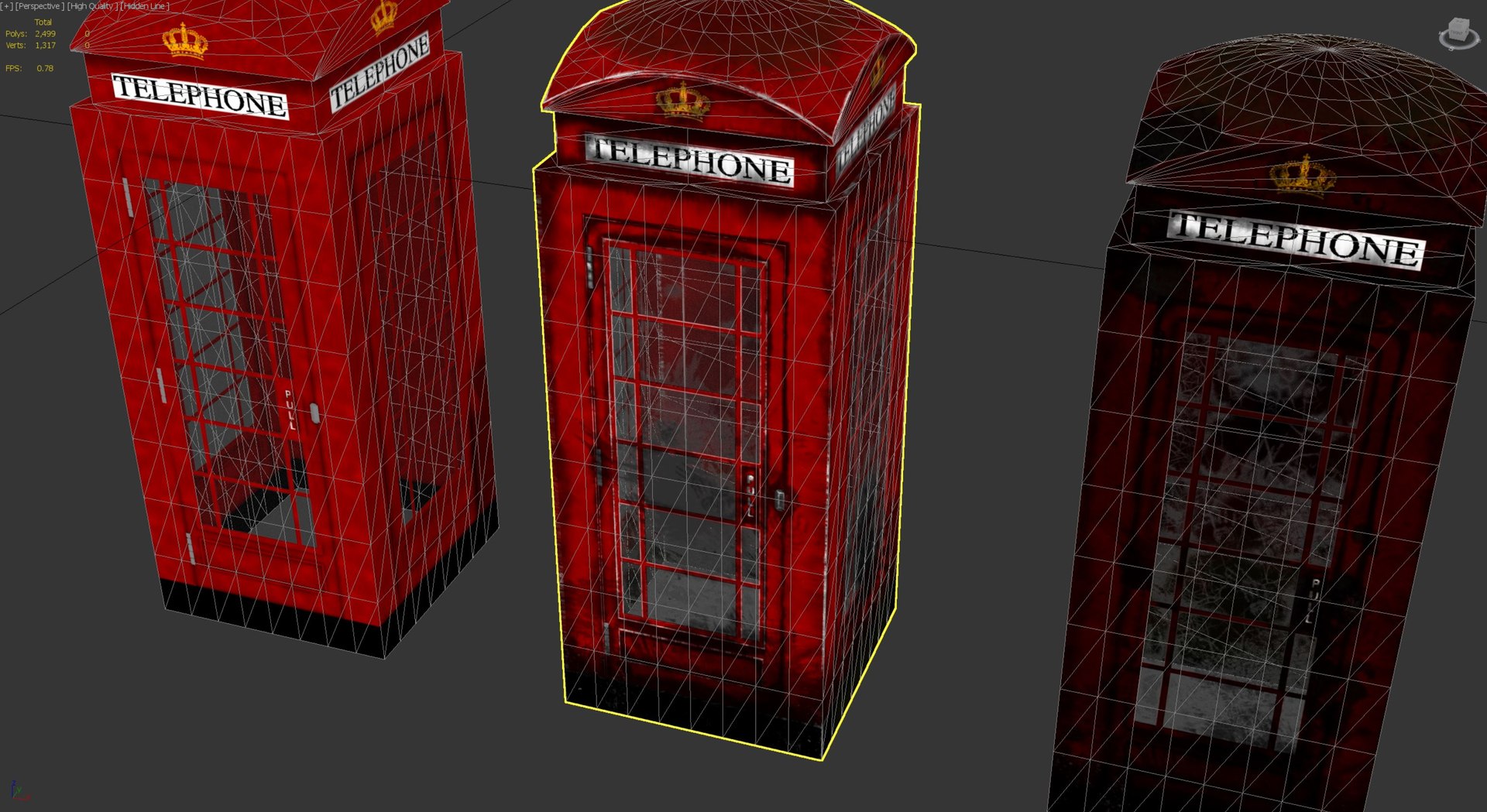 3D red telephone box - TurboSquid 1659805