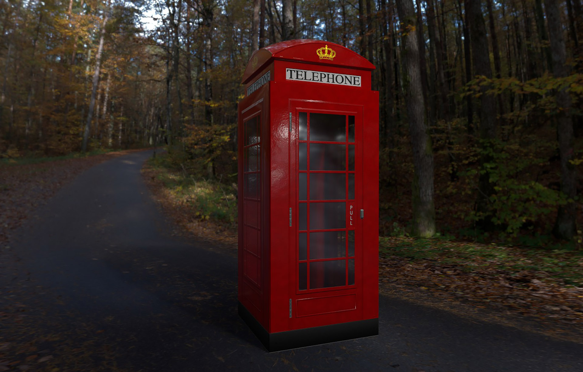 3D red telephone box - TurboSquid 1659805