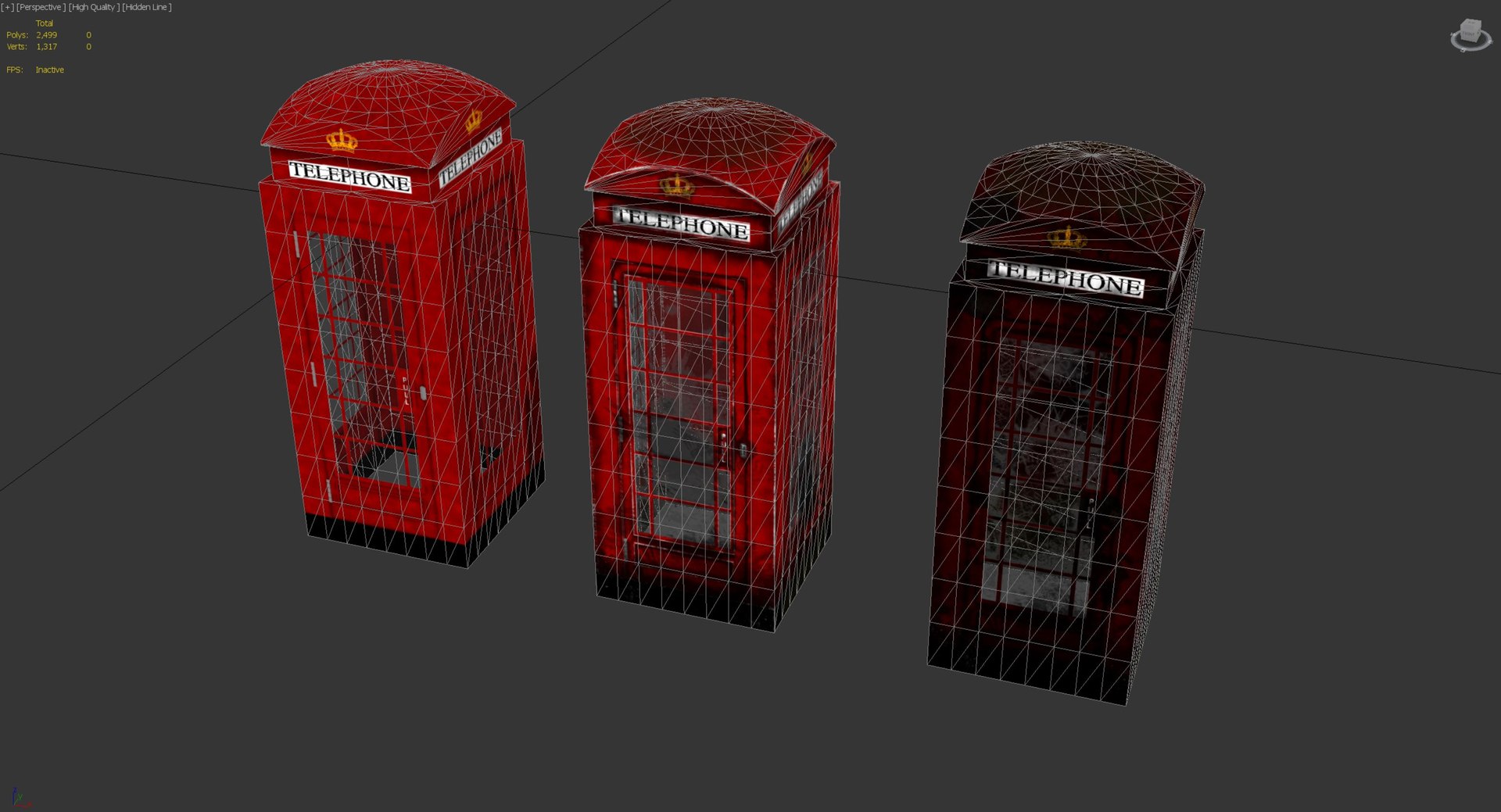 3D red telephone box - TurboSquid 1659805