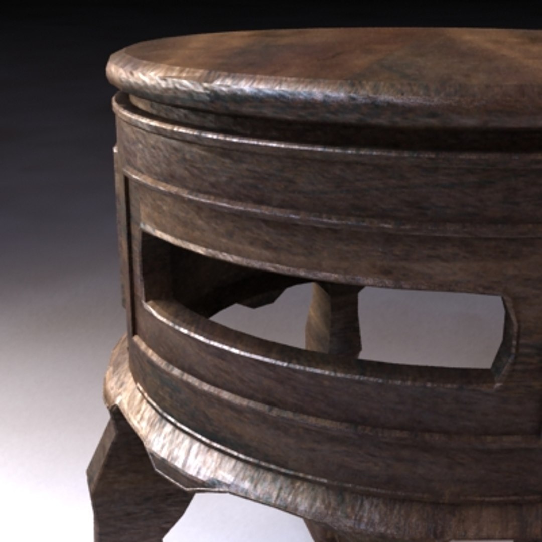 Ebony Taboret 3d Model