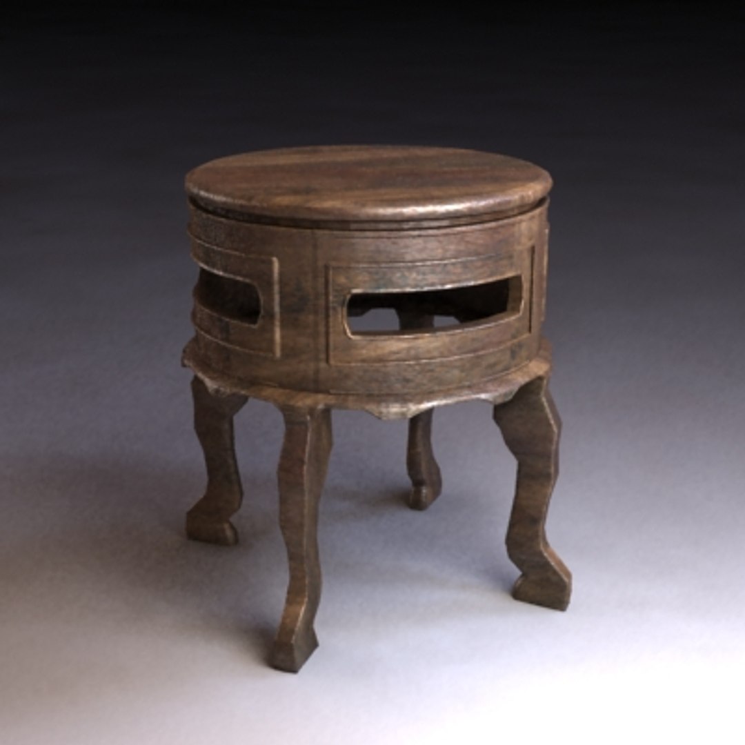 Ebony Taboret 3d Model