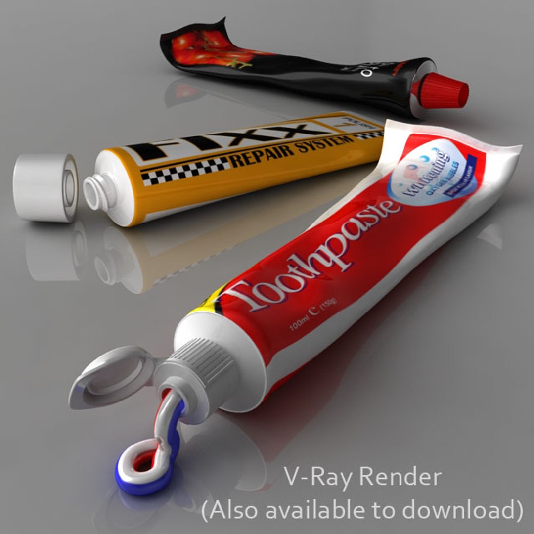 Tube Paste Toothpaste 3d Model