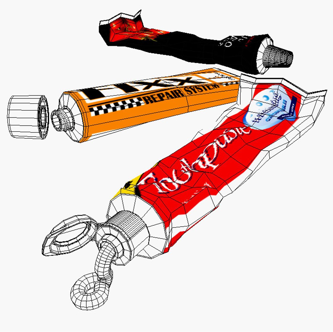 Tube Paste Toothpaste 3d Model