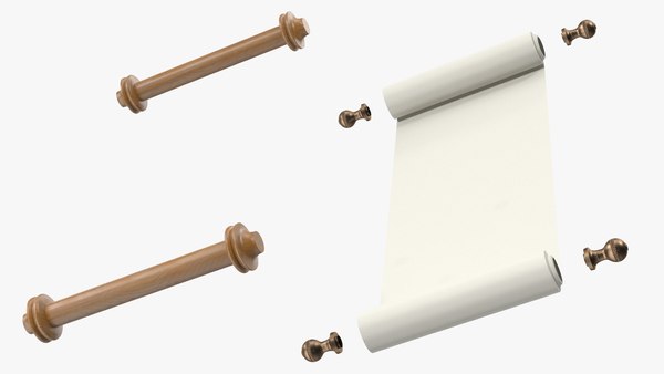 3D Unfolded Blank Paper Scroll - TurboSquid 1779276