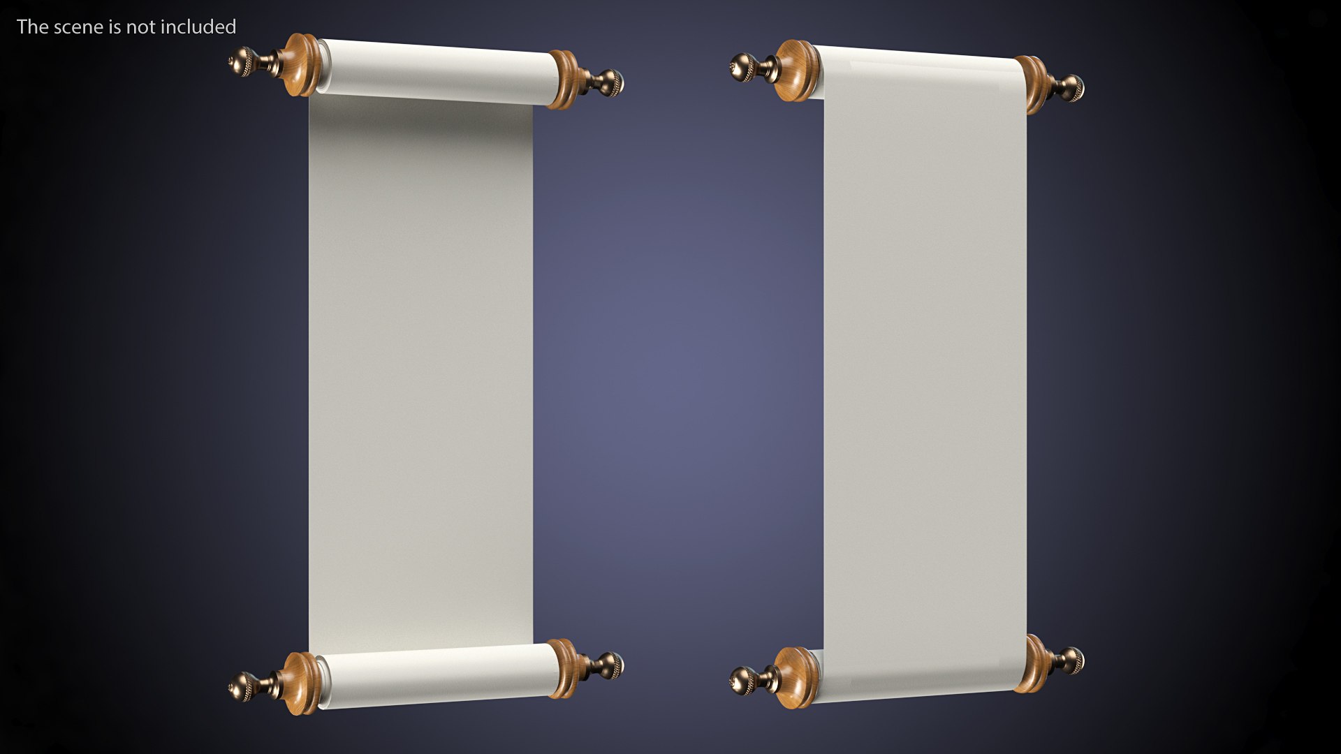 3D Unfolded Blank Paper Scroll - TurboSquid 1779276