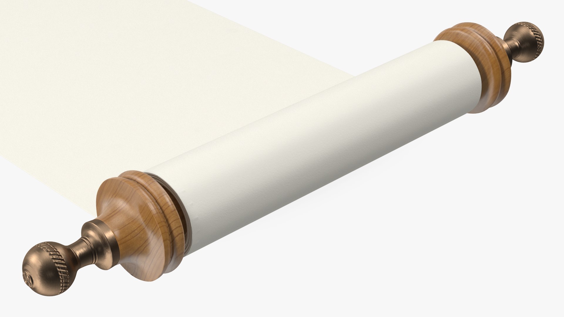 3D Unfolded Blank Paper Scroll - TurboSquid 1779276