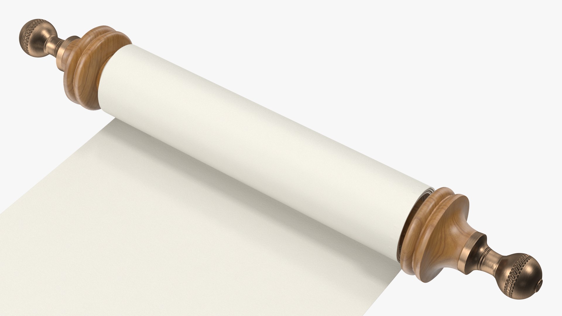 3D Unfolded Blank Paper Scroll - TurboSquid 1779276